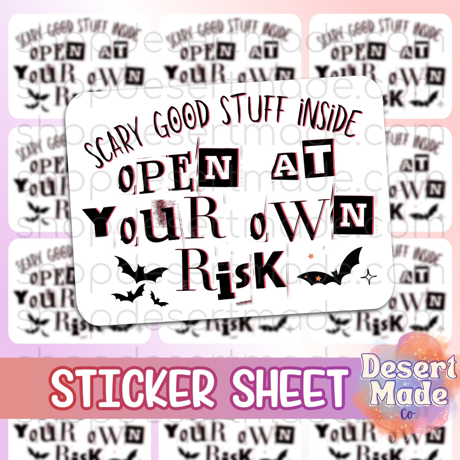 Scary Good Stuff Inside Open at Your Own Risk Cute Halloween Order ...