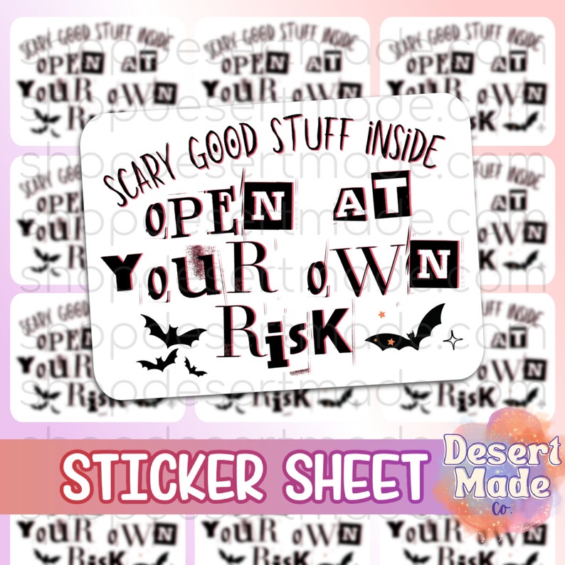 Scary Good Stuff Inside Open at Your Own Risk Cute Halloween Order ...