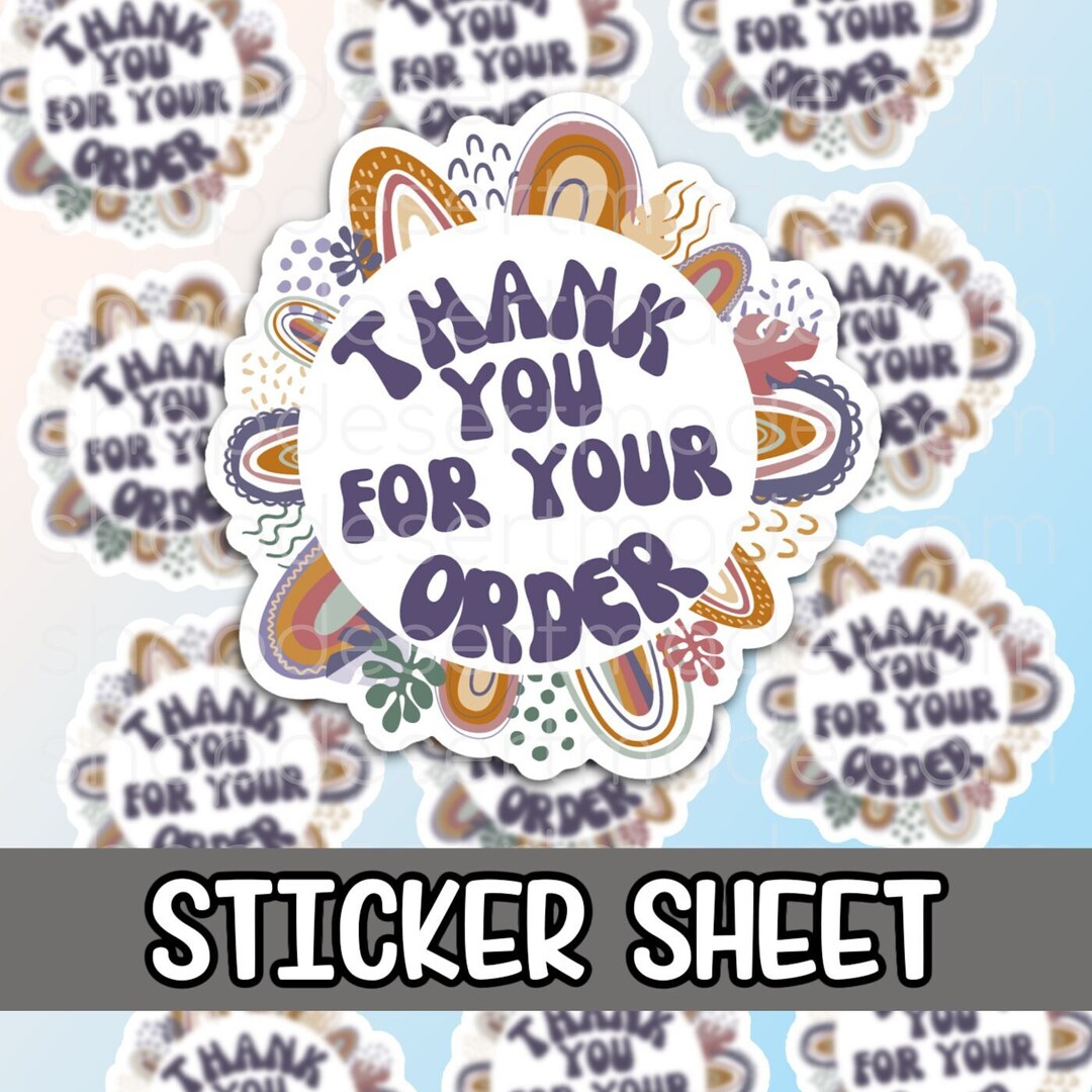 Thank You for Your Order Boho Rainbows Fall Autumn Order Package ...