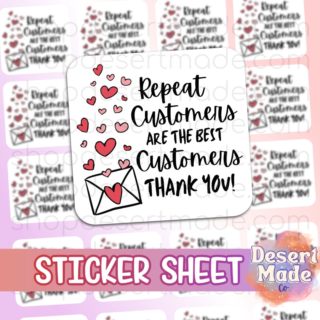 Repeat Customers Are the Best Customers Thank You Hearts Etsy Shop ...