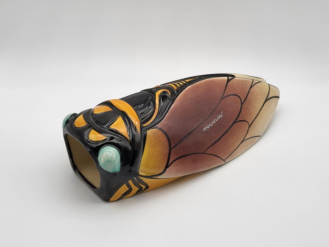Large Ceramic Flower Pot, Cicada-shaped, Vallauris Style, Cicada ...