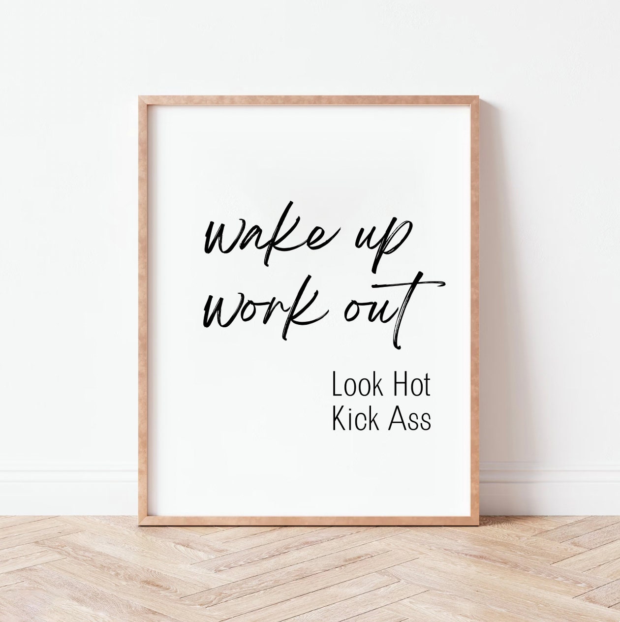 DIGITAL Wake up Work Out Gym Wall Art Printable Workout - Etsy