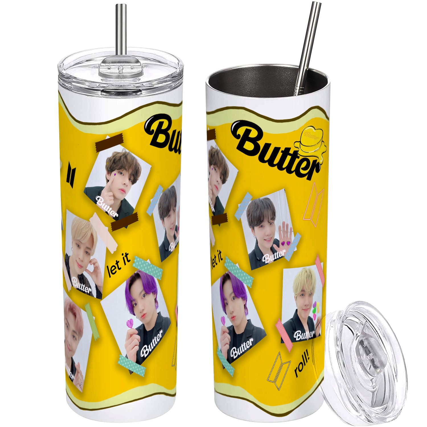 BTS Butter Bottle Tumbler Flasks Stainless Steel Tumbler Cup - Etsy UK