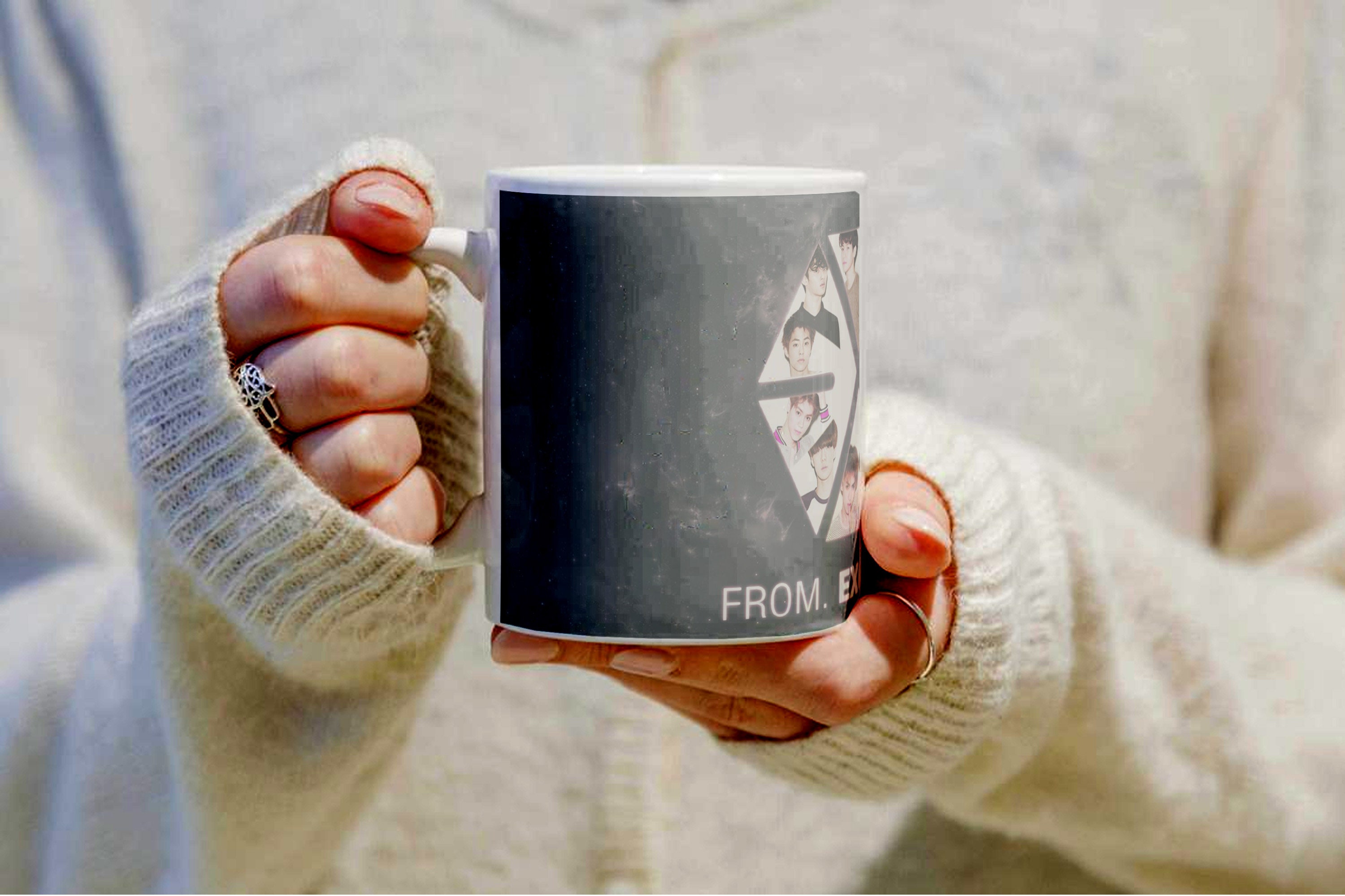 EXO Kpop Music Band Printed Coffee Cup for Fans Gift Ideas for Him ...