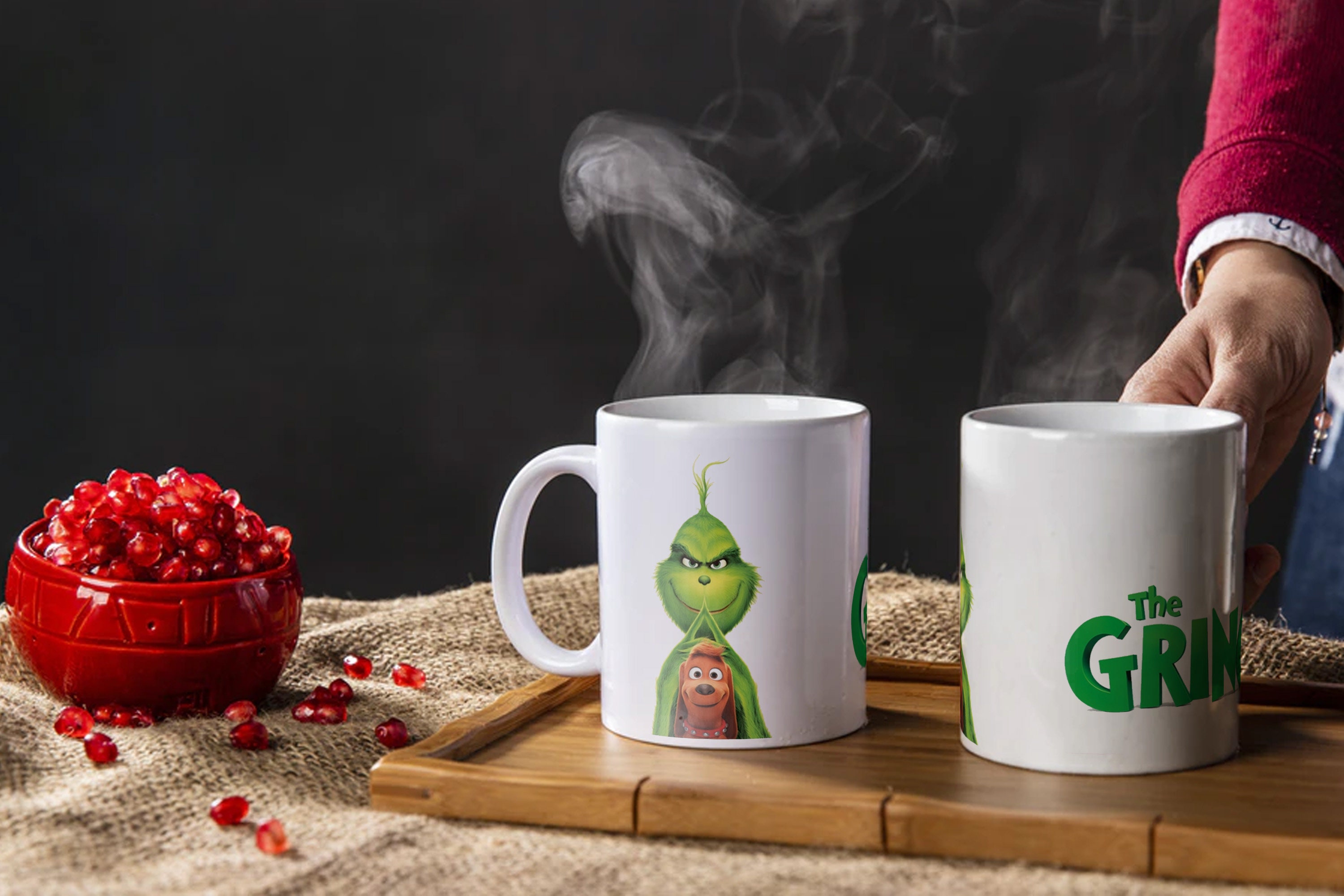 Christmas Mug Grinch Design Tea Cup Gift Ideas for Friends and - Etsy UK