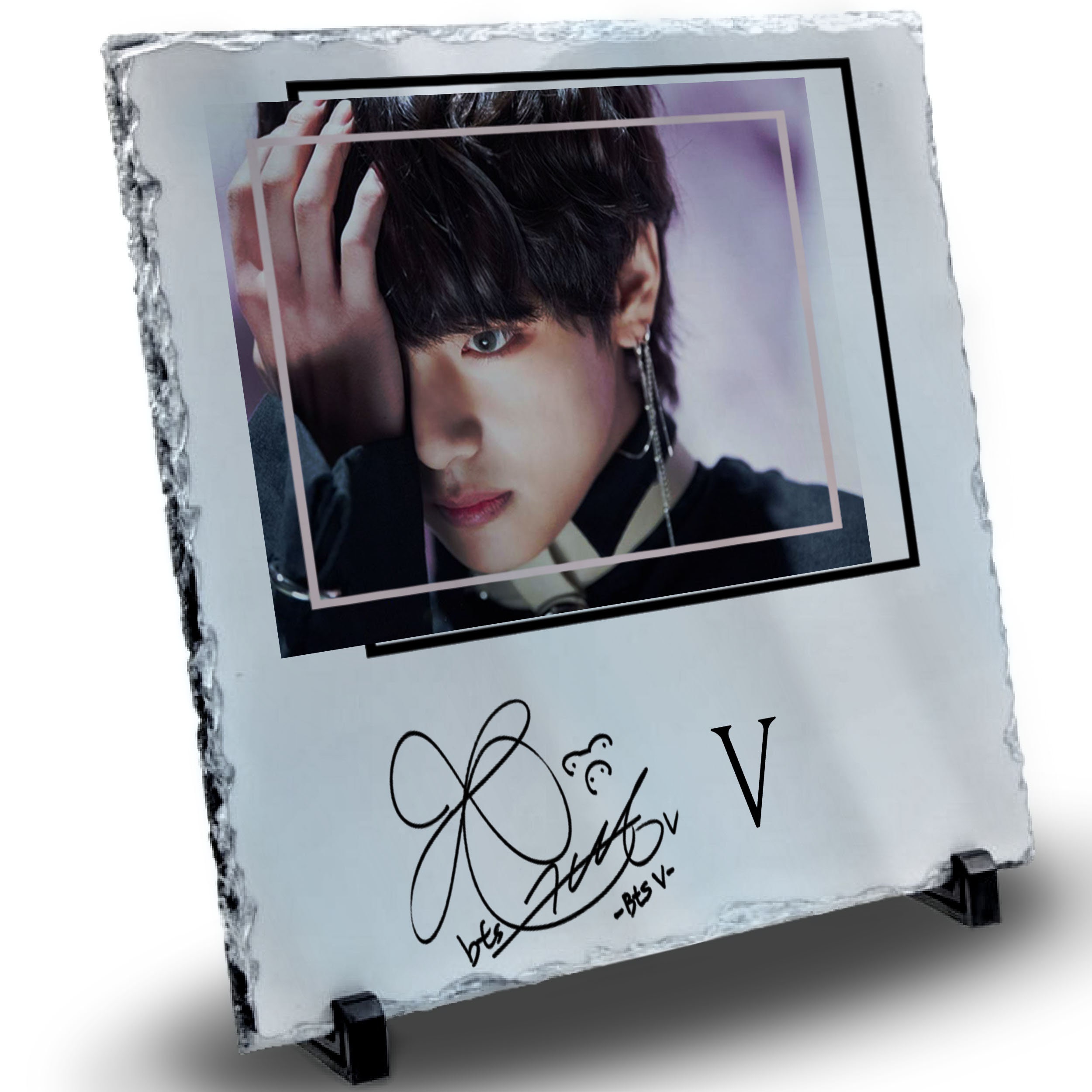 BTS Rock Slate Korean Boy Band Glossy Effect Real Slate Ideal Presents ...