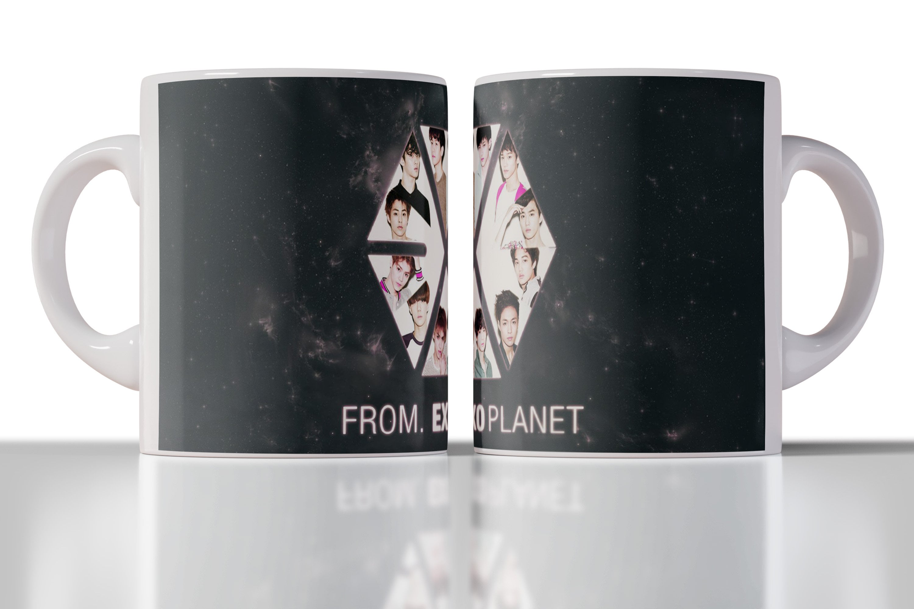 EXO Kpop Music Band Printed Coffee Cup for Fans Gift Ideas for Him ...