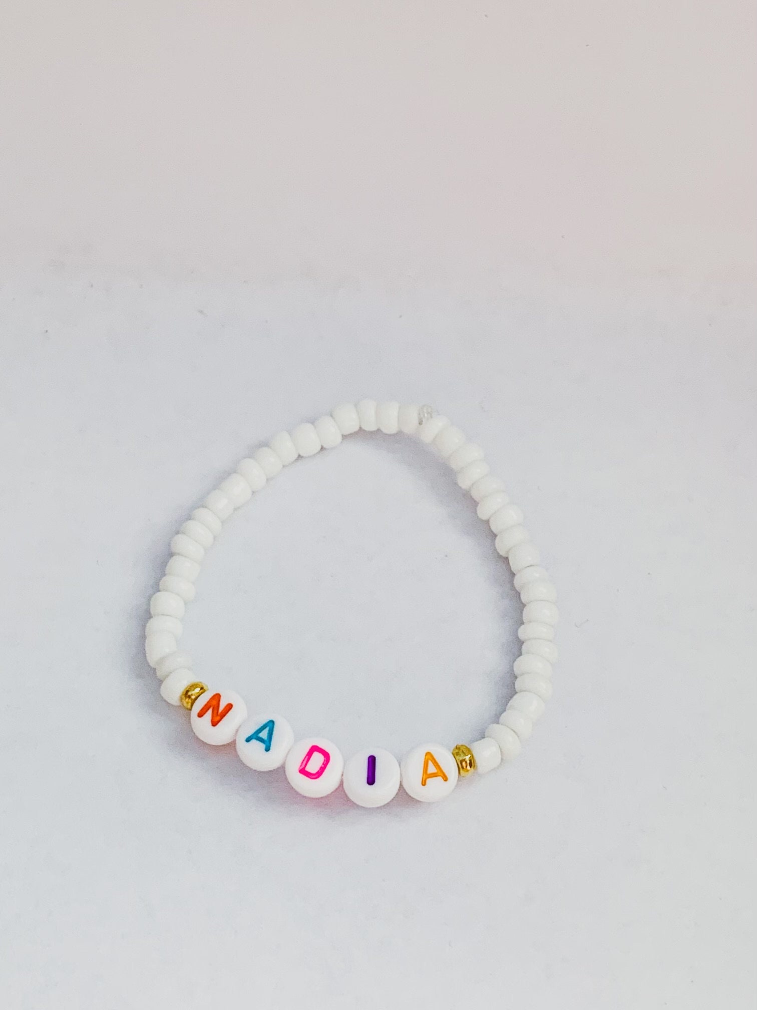 Custom Colorful Name Bracelet - Etsy
