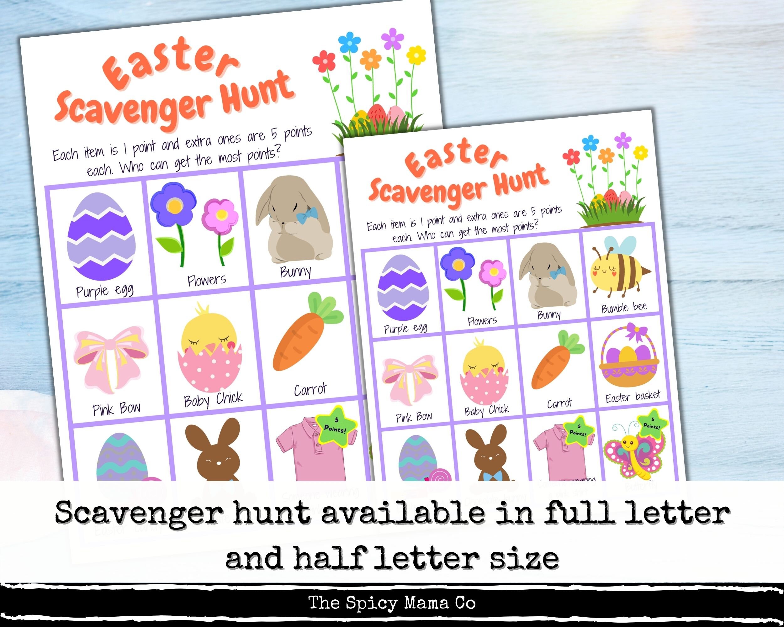 Easter Scavenger Hunt for Little Kids, Indoor Easter Scavenger Hunt ...