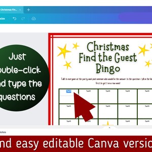 Christmas Find the Guest Bingo, Christmas Party Icebreakers, Holiday ...