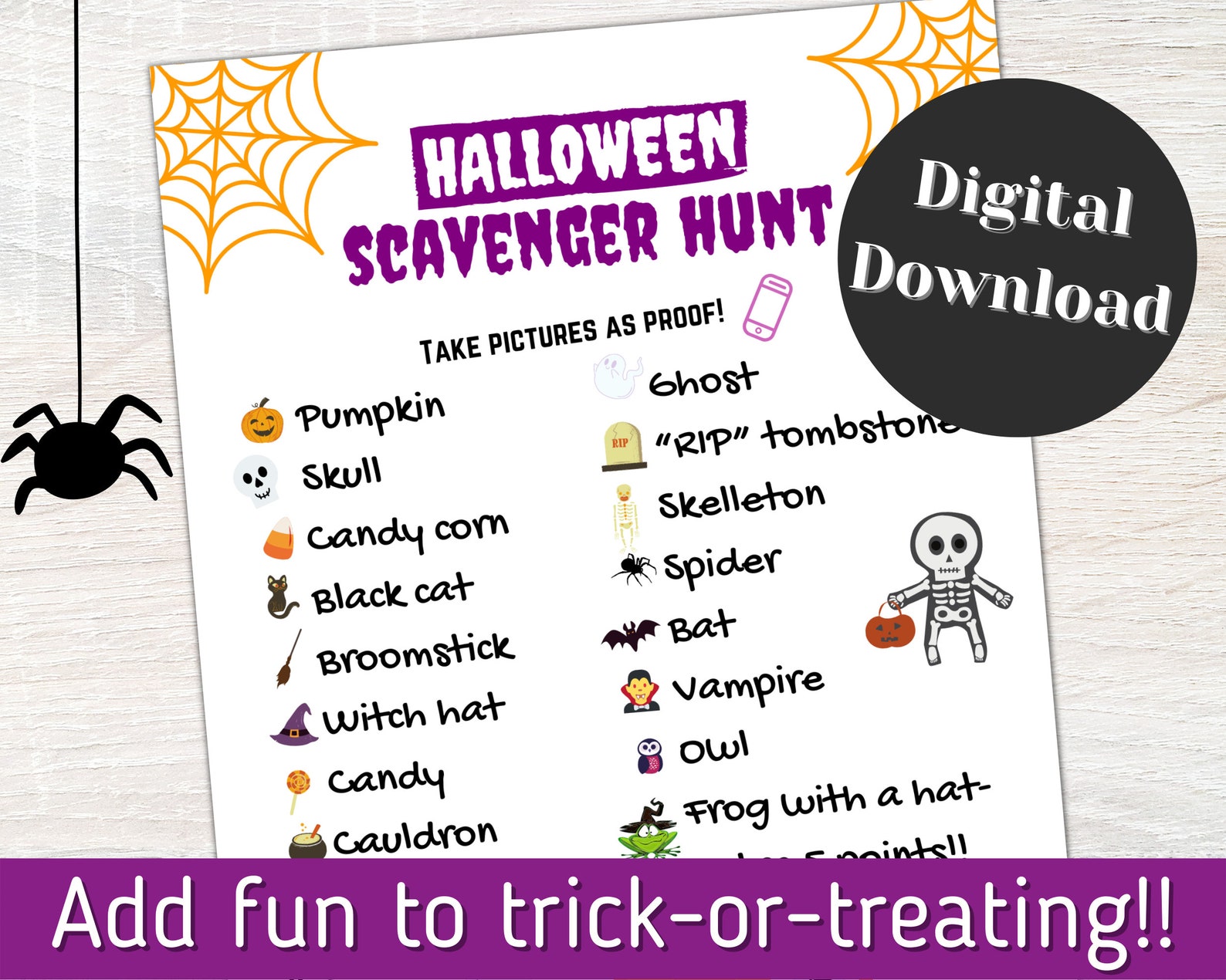 Fun Halloween Games Printable, Halloween Games for Kids, Halloween Game ...