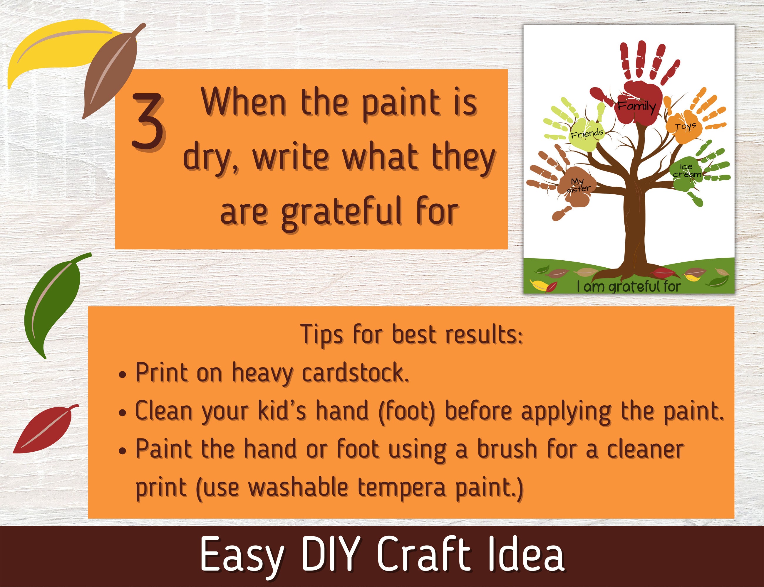 Thanksgiving Handprint Art, Thanksgiving Gratitude Tree Handprint Art ...