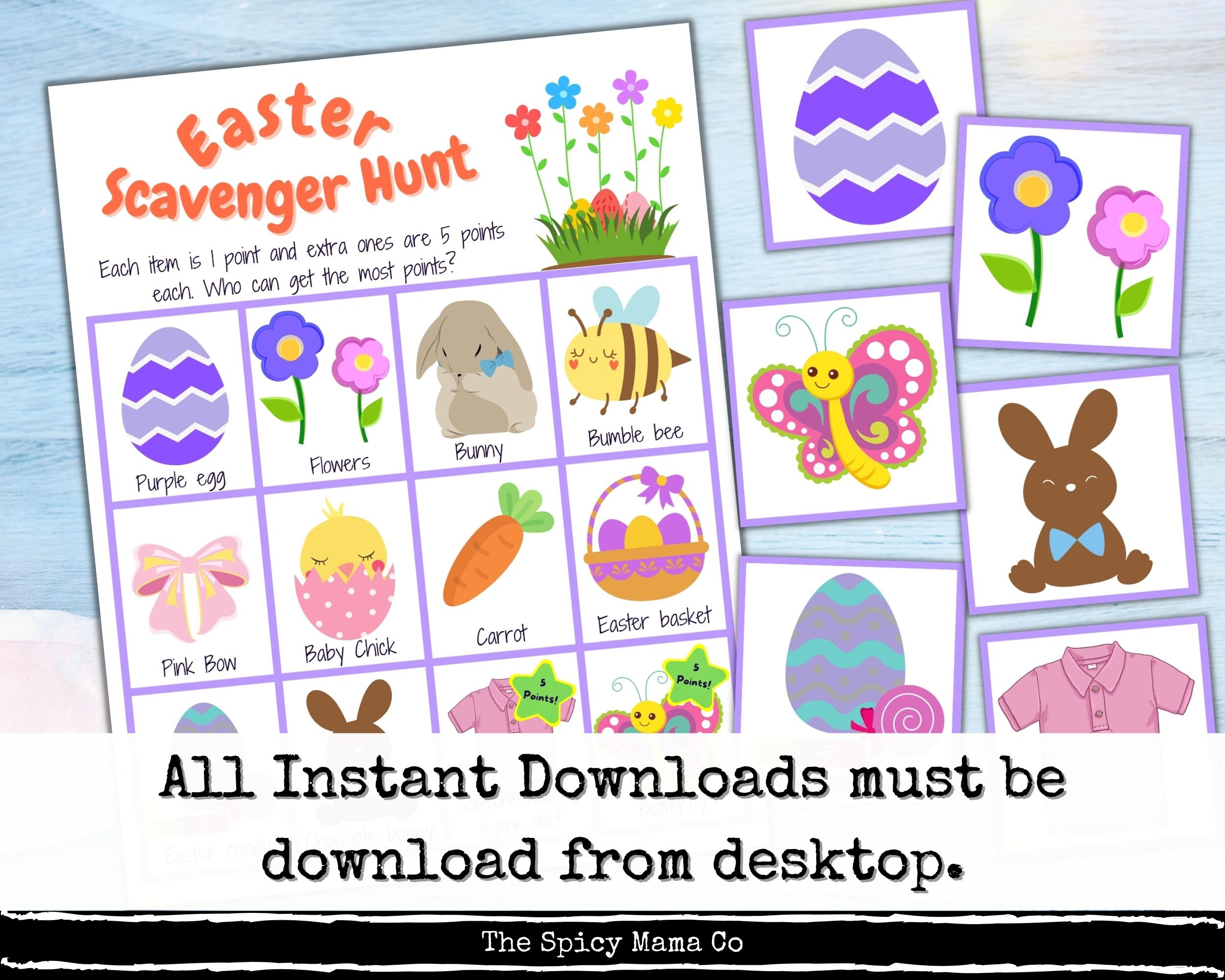 Easter Scavenger Hunt for Little Kids, Indoor Easter Scavenger Hunt ...