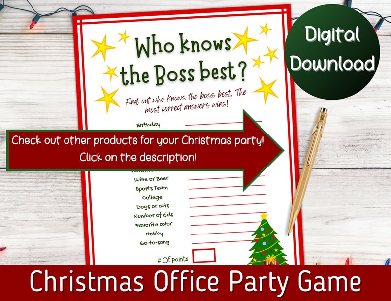 Christmas Find the Guest Game, Christmas Party Icebreakers, Holiday ...