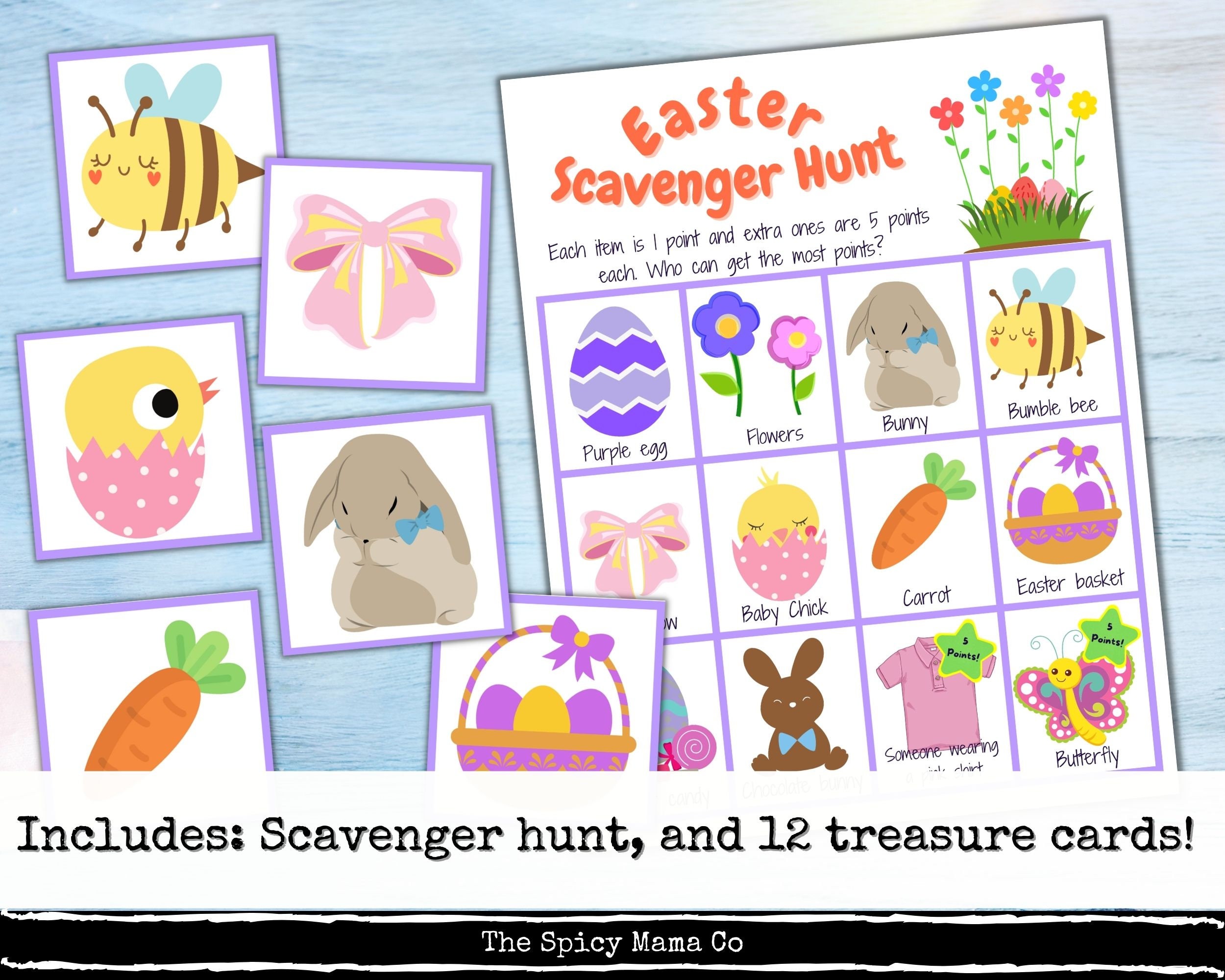 Easter Scavenger Hunt for Little Kids, Indoor Easter Scavenger Hunt ...