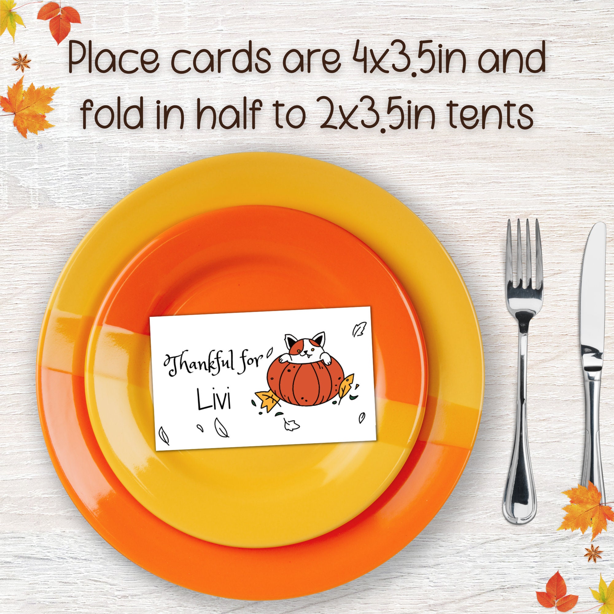 DIY Thanksgiving Place Cards, Thanksgiving Coloring Place Cards, Kids ...