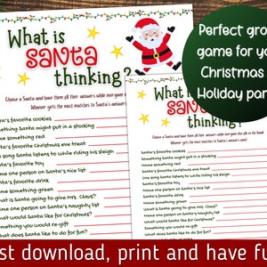 What is Santa Thinking Game, Christmas Game for Adults, Holiday Party ...