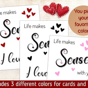 5 Senses Gift Tags, Cards and Ideas. Anniversary Gift, Valentine's Gift ...
