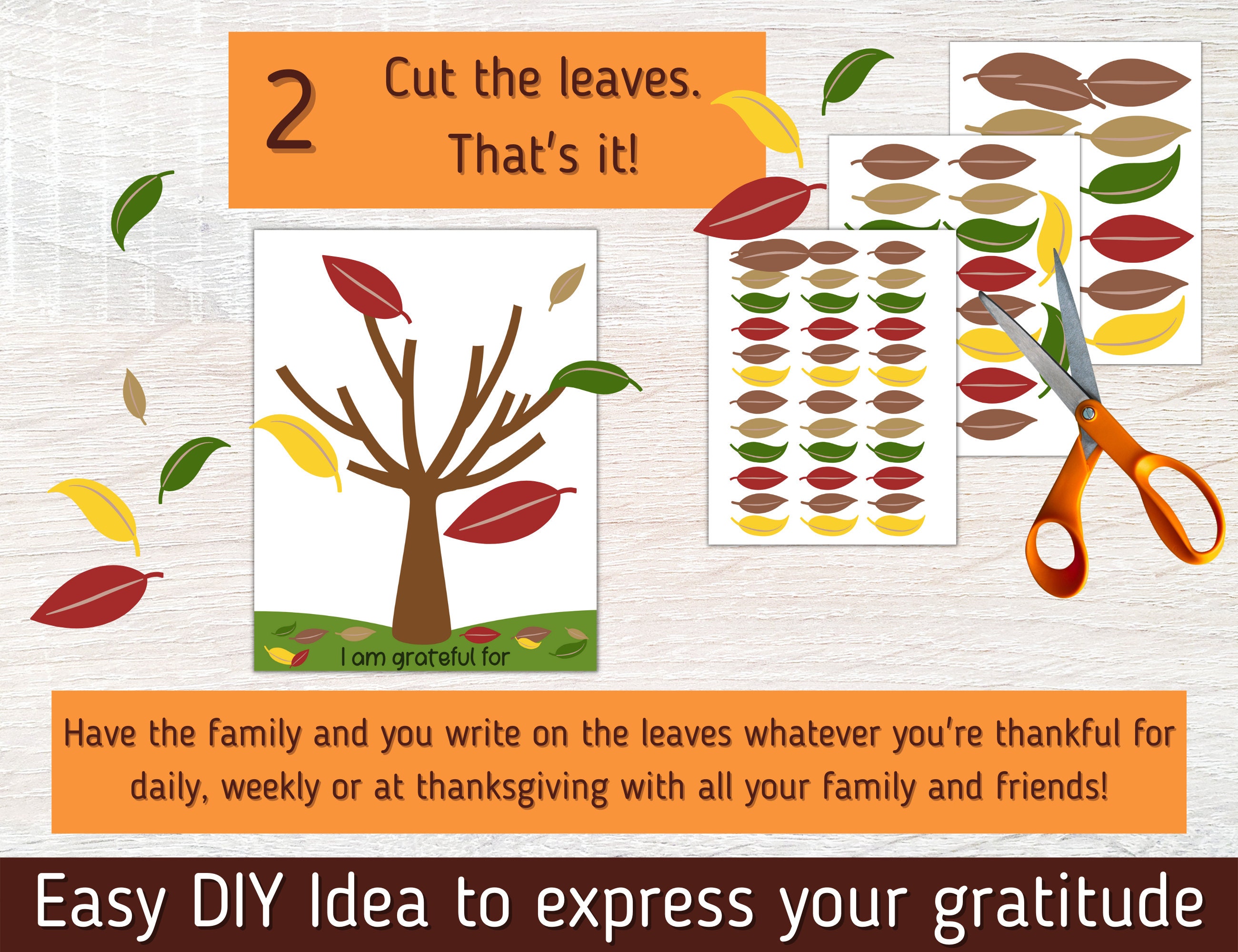 Thanksgiving Gratitude Tree, Grateful Tree, Printable Tree for ...