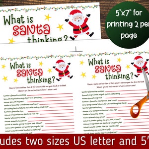 What is Santa Thinking Game, Christmas Game for Adults, Holiday Party ...