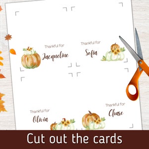 Thanksgiving Place Cards Printable, Thanksgiving Editable Place Cards ...