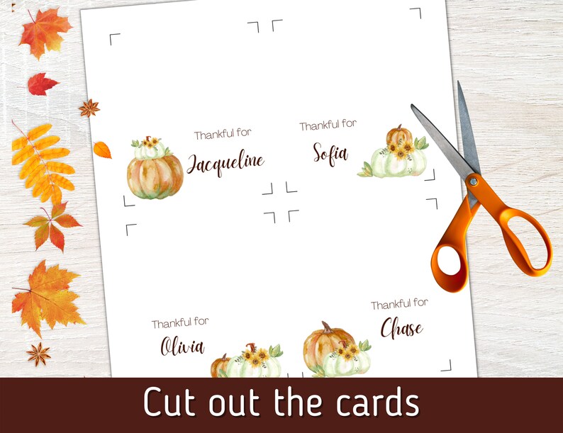 Thanksgiving Place Cards Printable, Thanksgiving Editable Place Cards ...