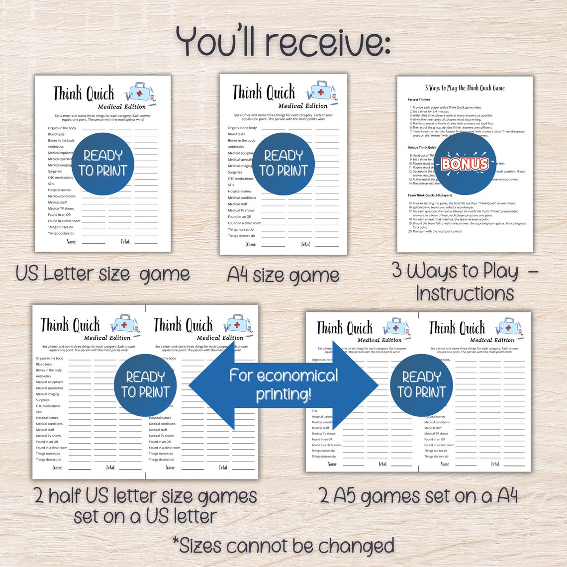 Medical Think Quick Game, Think Quick Game Health Related, Medical ...