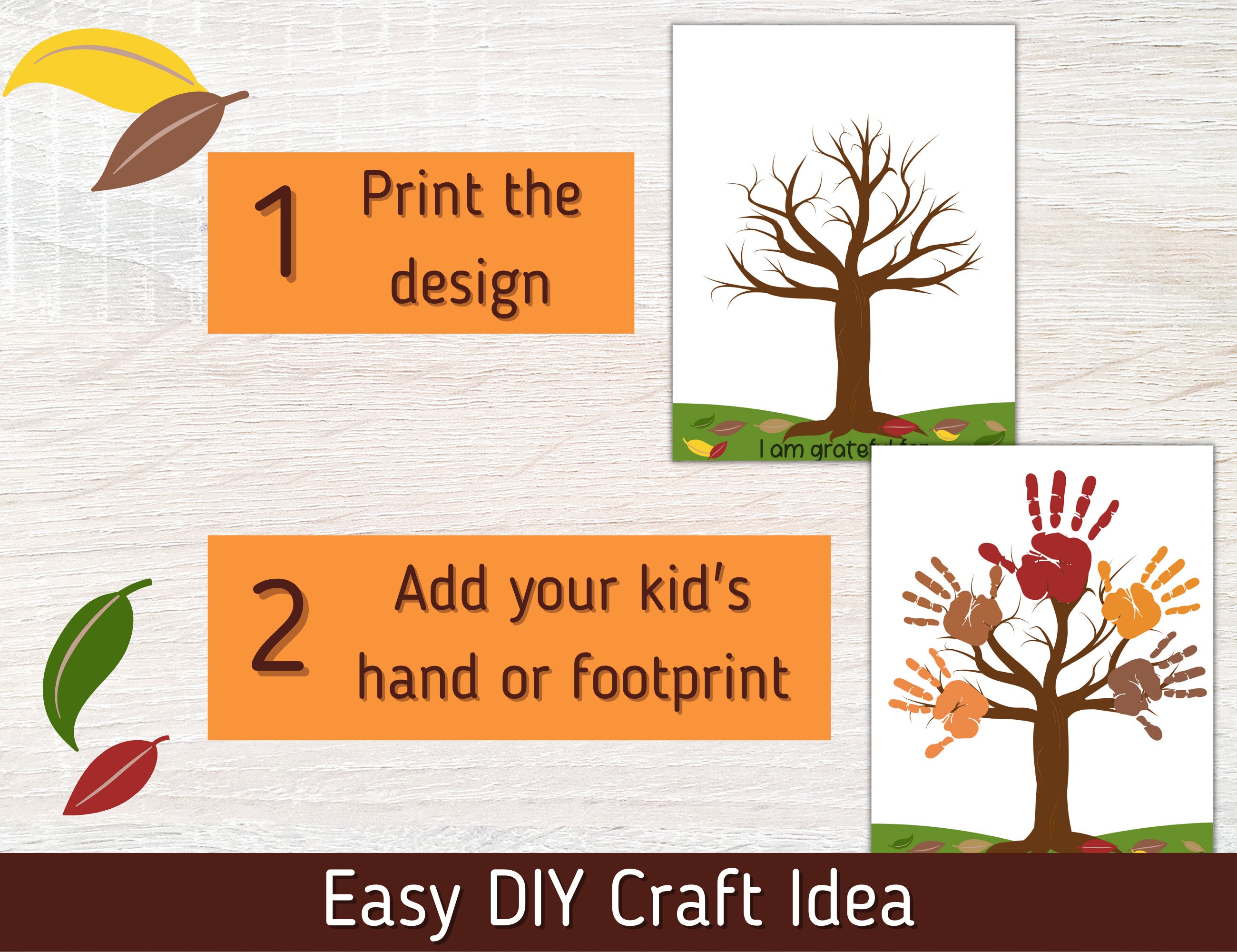 Thanksgiving Handprint Art, Thanksgiving Gratitude Tree Handprint Art ...
