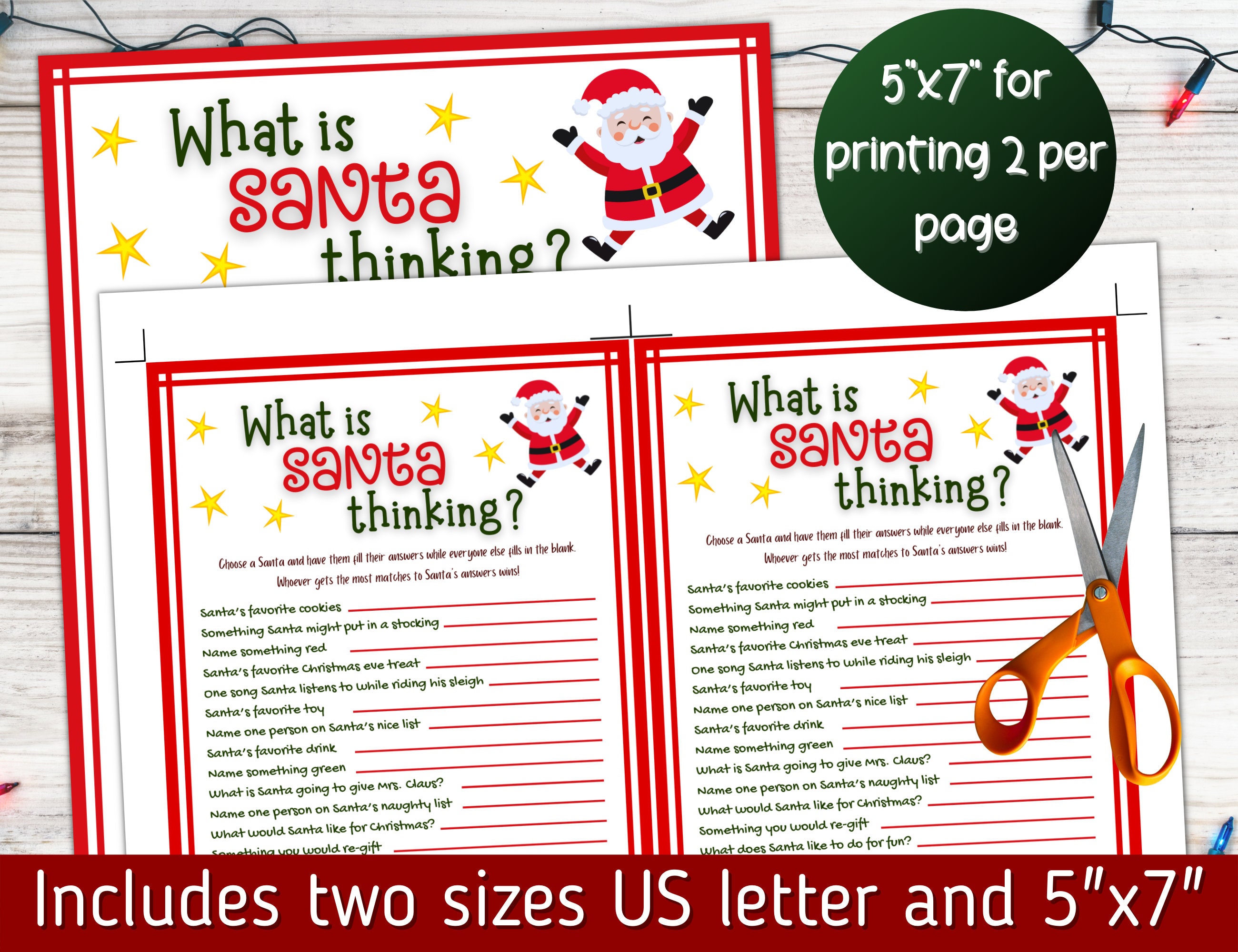 What is Santa Thinking Game, Christmas Game for Adults, Holiday Party ...