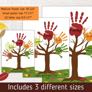 Thanksgiving Handprint Art, Thanksgiving Gratitude Tree Handprint Art ...