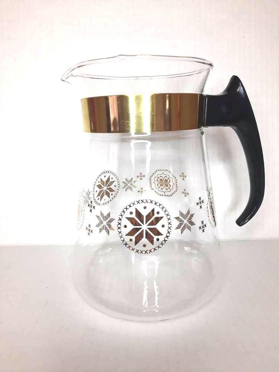 Pyrex Coffee Carafe, Snowflake Pattern Carafe, Cross Stitch Design ...