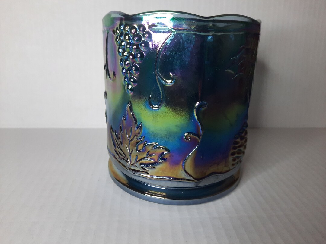 Indiana Depression Glass, Grape Motif, Blue Glass, Birthday Gift for ...