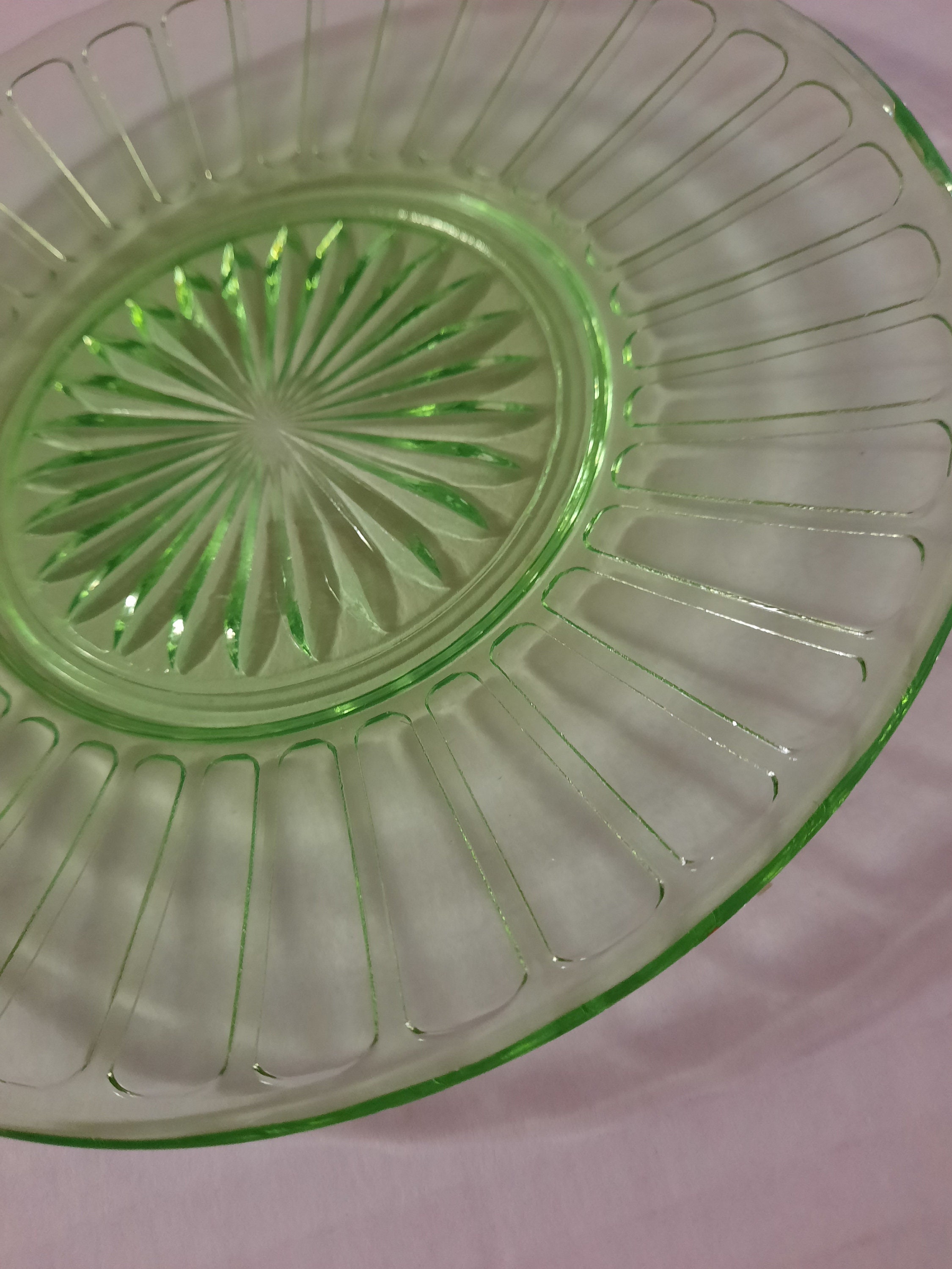 Uranium Glass Plates, Uv Reactive Glass, Depression Glass Plates ...