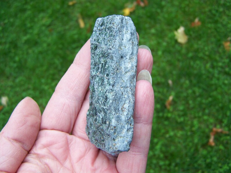 Rare Deep Green Slag Glass Tower Authentic Iron Ore Slag | Etsy