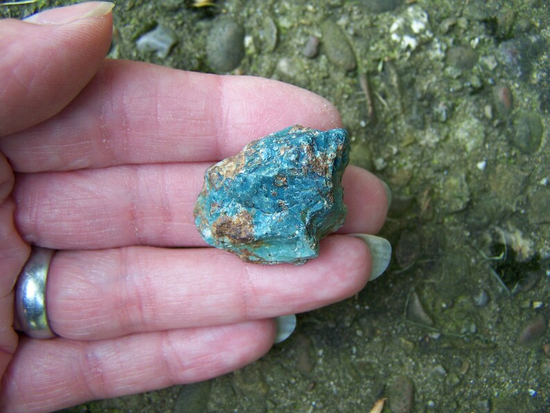 Blue Green Slag Glass Authentic Slag Glass Rough Iron Ore | Etsy