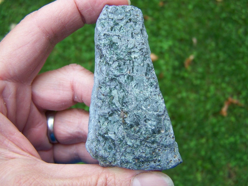 Rare Deep Green Slag Glass Tower Authentic Iron Ore Slag | Etsy
