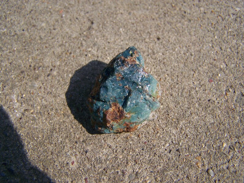 Blue Green Slag Glass Authentic Slag Glass Rough Iron Ore | Etsy