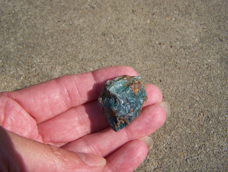 Blue Green Slag Glass Authentic Slag Glass Rough Iron Ore | Etsy