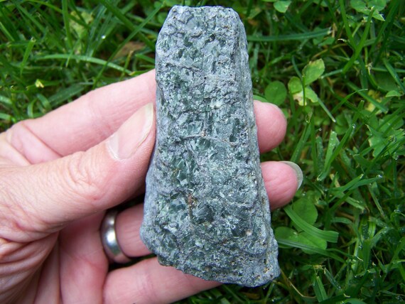 Rare Deep Green Slag Glass Tower Authentic Iron Ore Slag | Etsy