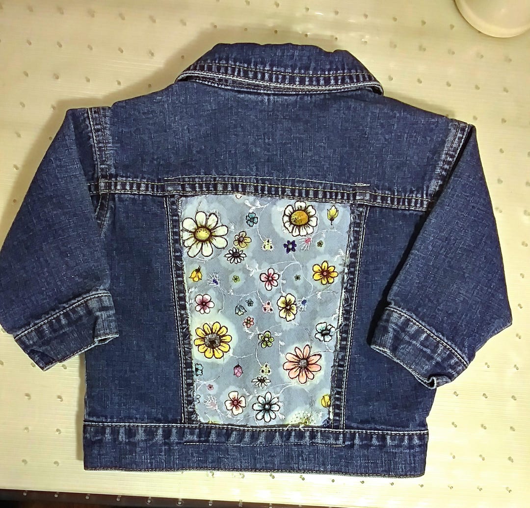 Baby Jean Jacket | Infant Girl Jean Jacket | Upcycled Denim Jacket ...