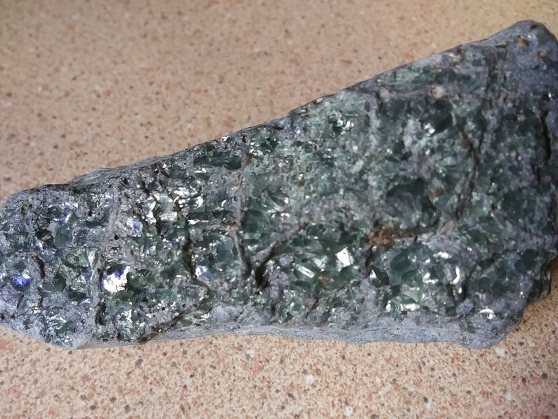 Rare Deep Green Slag Glass Tower Authentic Iron Ore Slag | Etsy