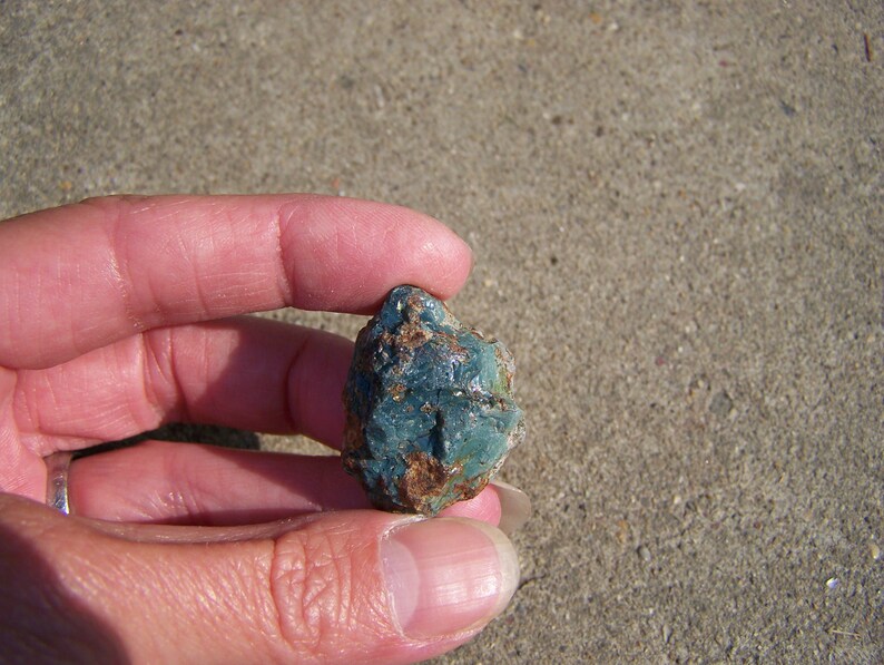 Blue Green Slag Glass Authentic Slag Glass Rough Iron Ore | Etsy