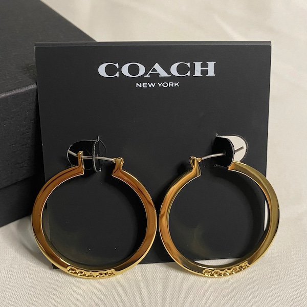 Coach Hoop Earrings - Etsy
