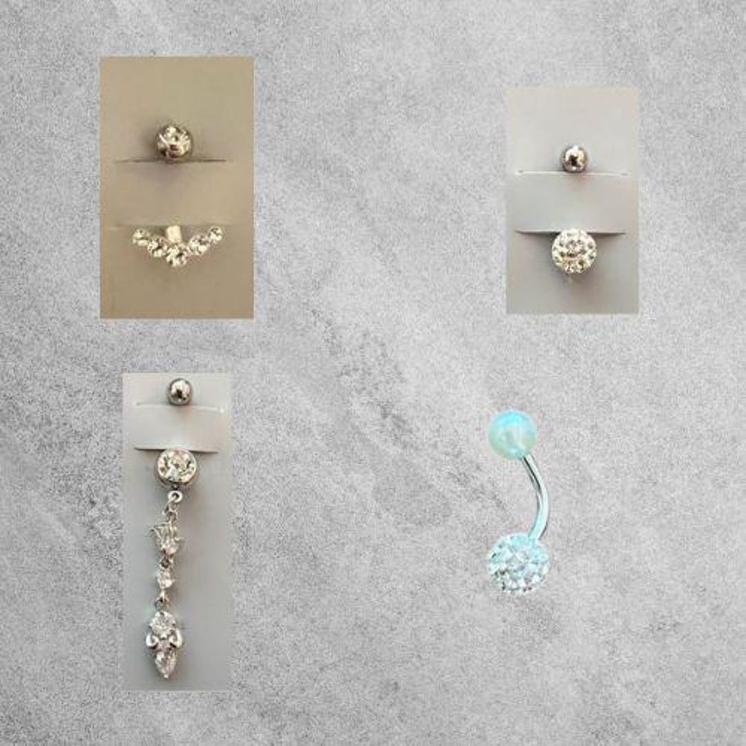 Surgical Stainless Steel Belly Button Piercing 8 Mm Bar - Etsy