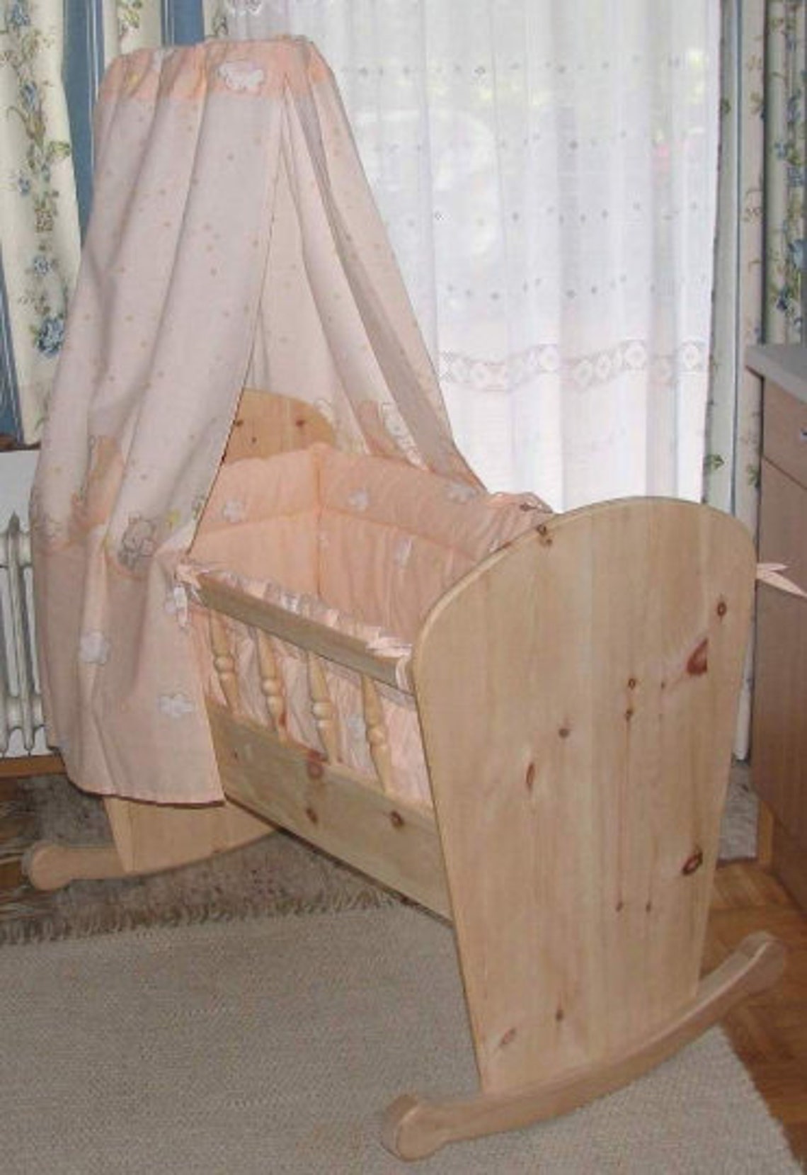 DIY Construction Plan for a Wooden Baby Cradle - Etsy
