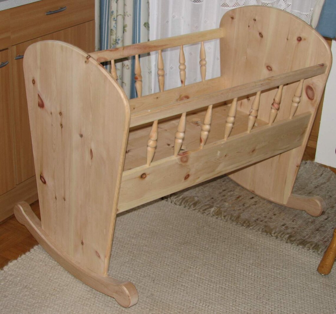 DIY Construction Plan for a Wooden Baby Cradle - Etsy