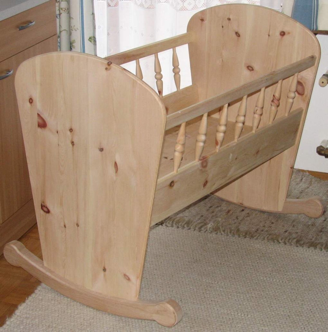 DIY Construction Plan for a Wooden Baby Cradle - Etsy
