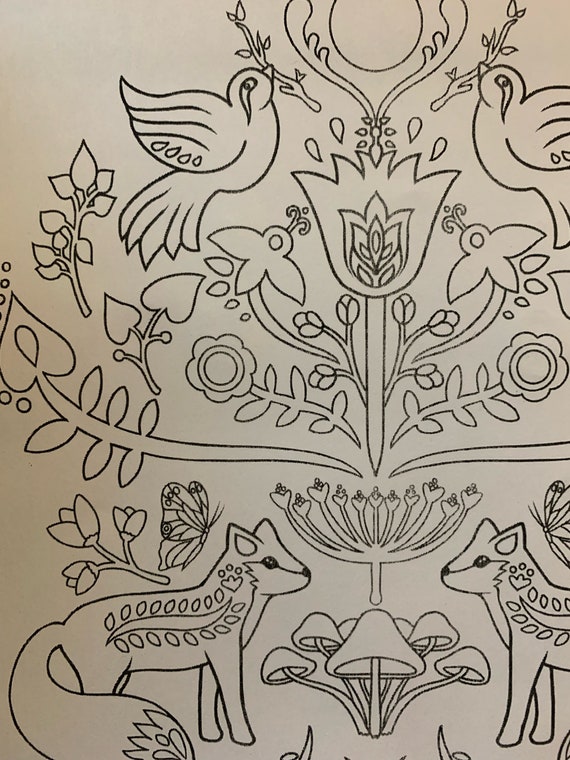 Folk Art Patterns Printable Coloring Pages