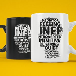 INFP Myers Briggs Personality Type coffee Mugs Funny Gift for Mediator ...