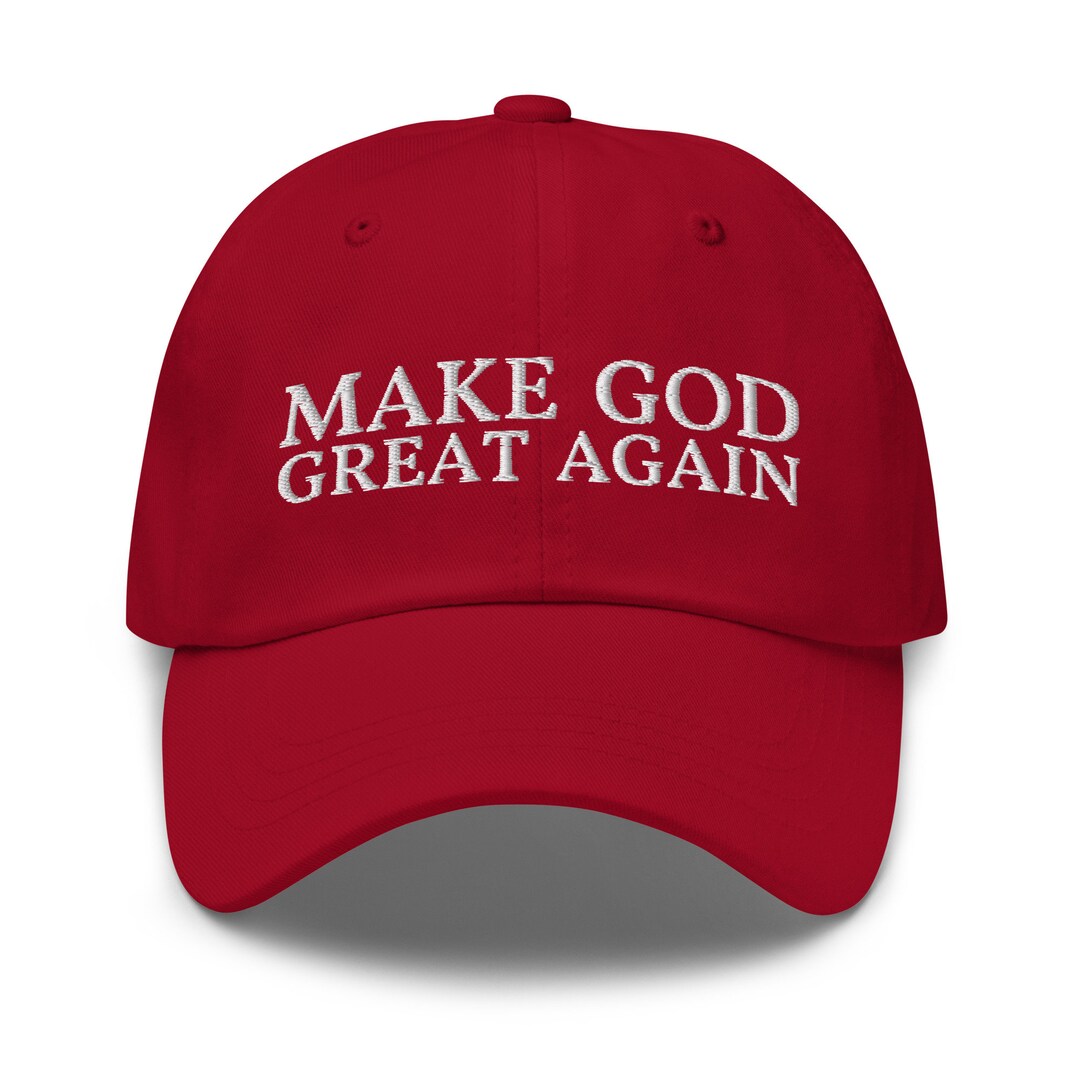 Make God Great Again Dad Hat - Funny Christianity, Judaism and Islam ...
